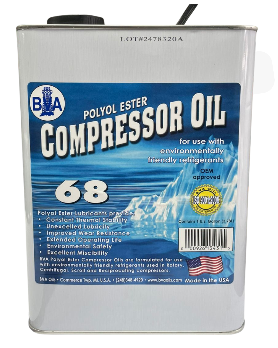 ACEITE POLIOLESTER POE 68 – 1 GALON – BVA – Megafrio